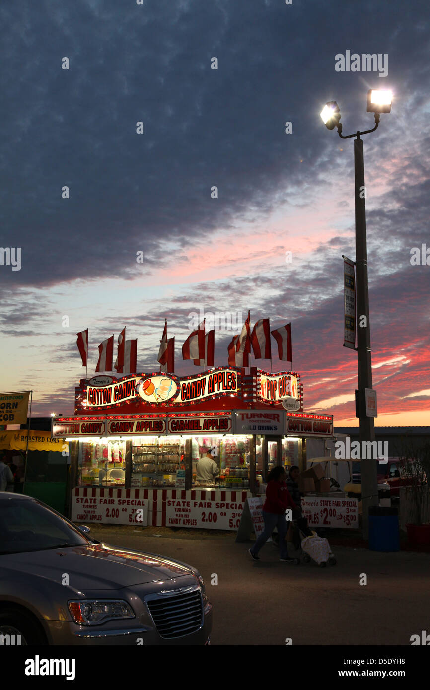 Dusk at St. Lucie County Fair, St Lucie, FL, USA Stock Photo - Alamy