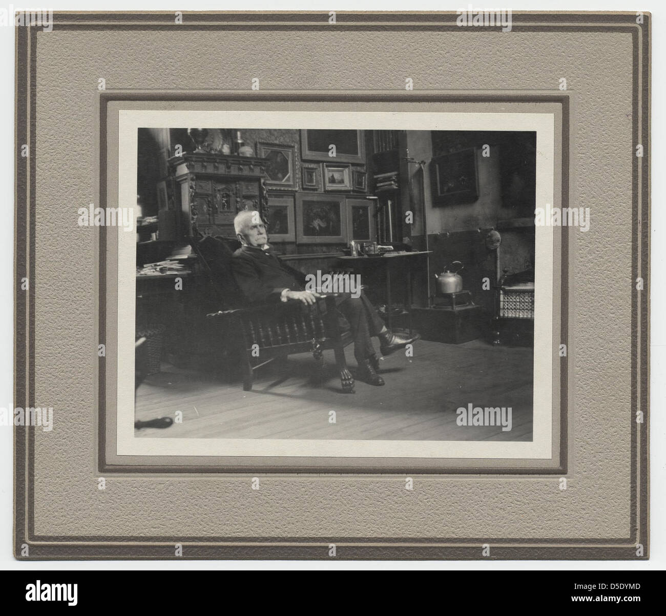 A black-and-white portrait of George Henry Yewell, an American artist ...