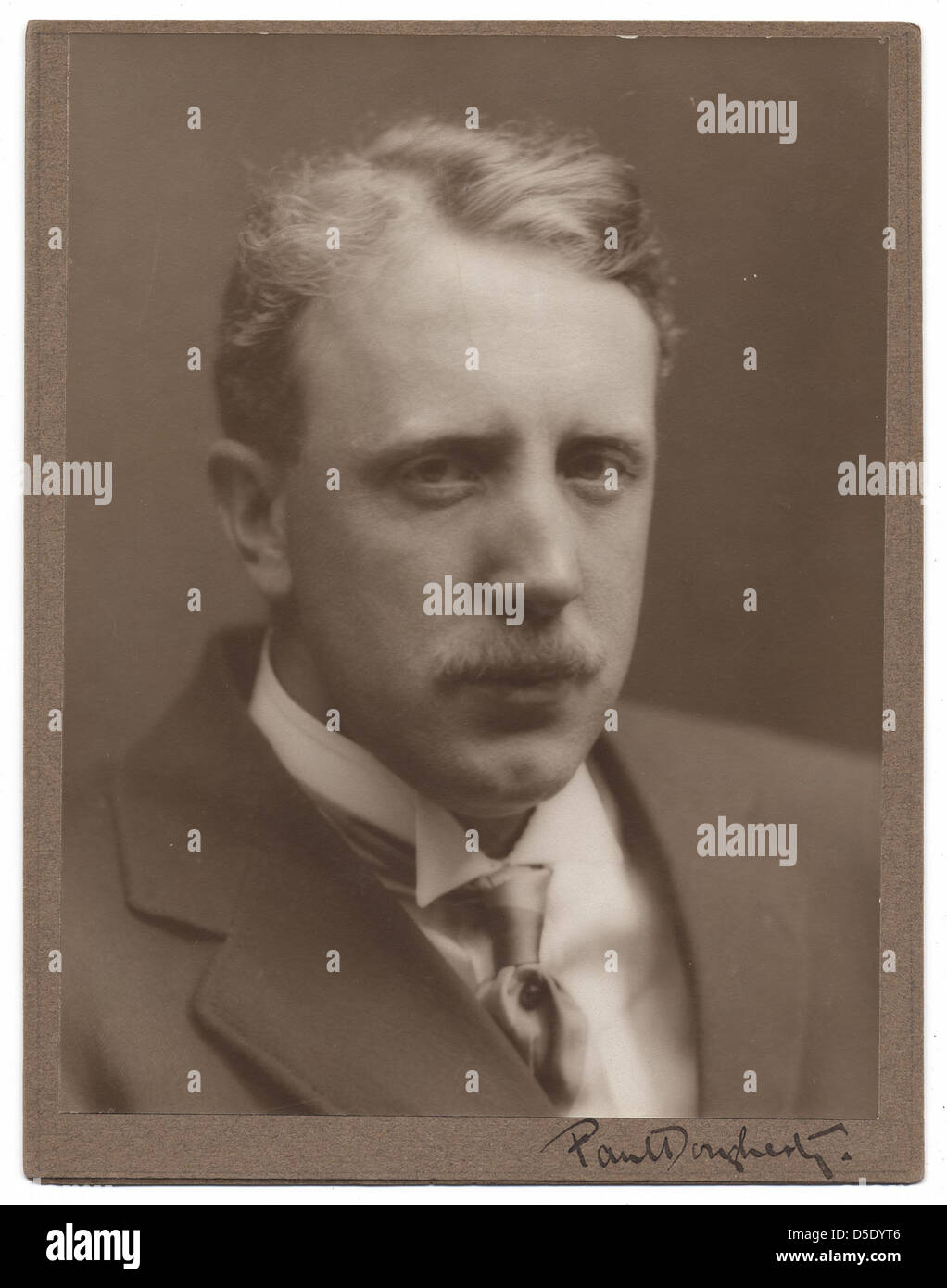 A black-and-white portrait of Paul Dougherty, an American artist, from ...