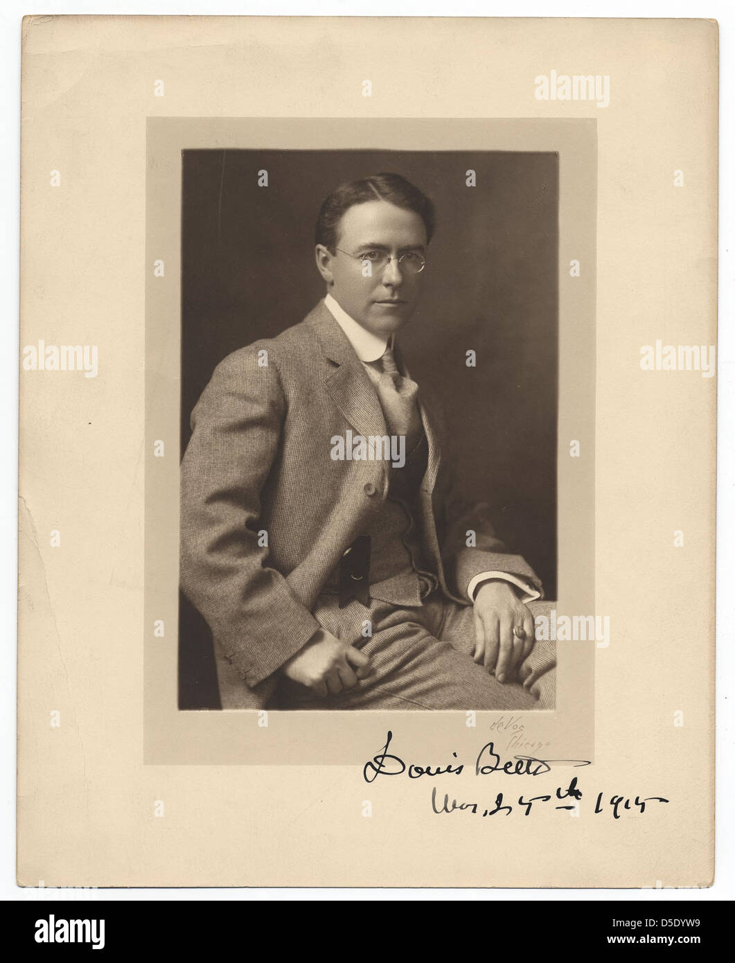 Portrait of American artist Louis Betts, captured in the archives of ...