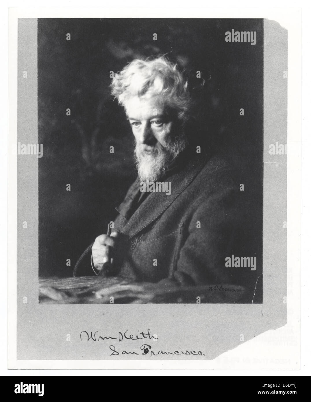 A portrait of California landscape painter William Keith, captured in a ...