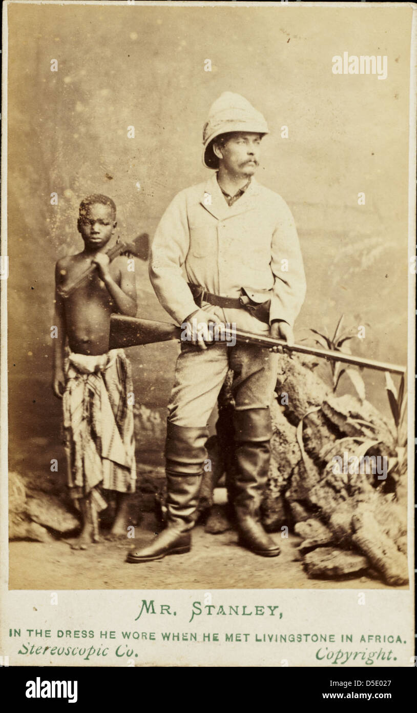 This carte-de-visite shows Henry M. Stanley, the famous explorer, in ...