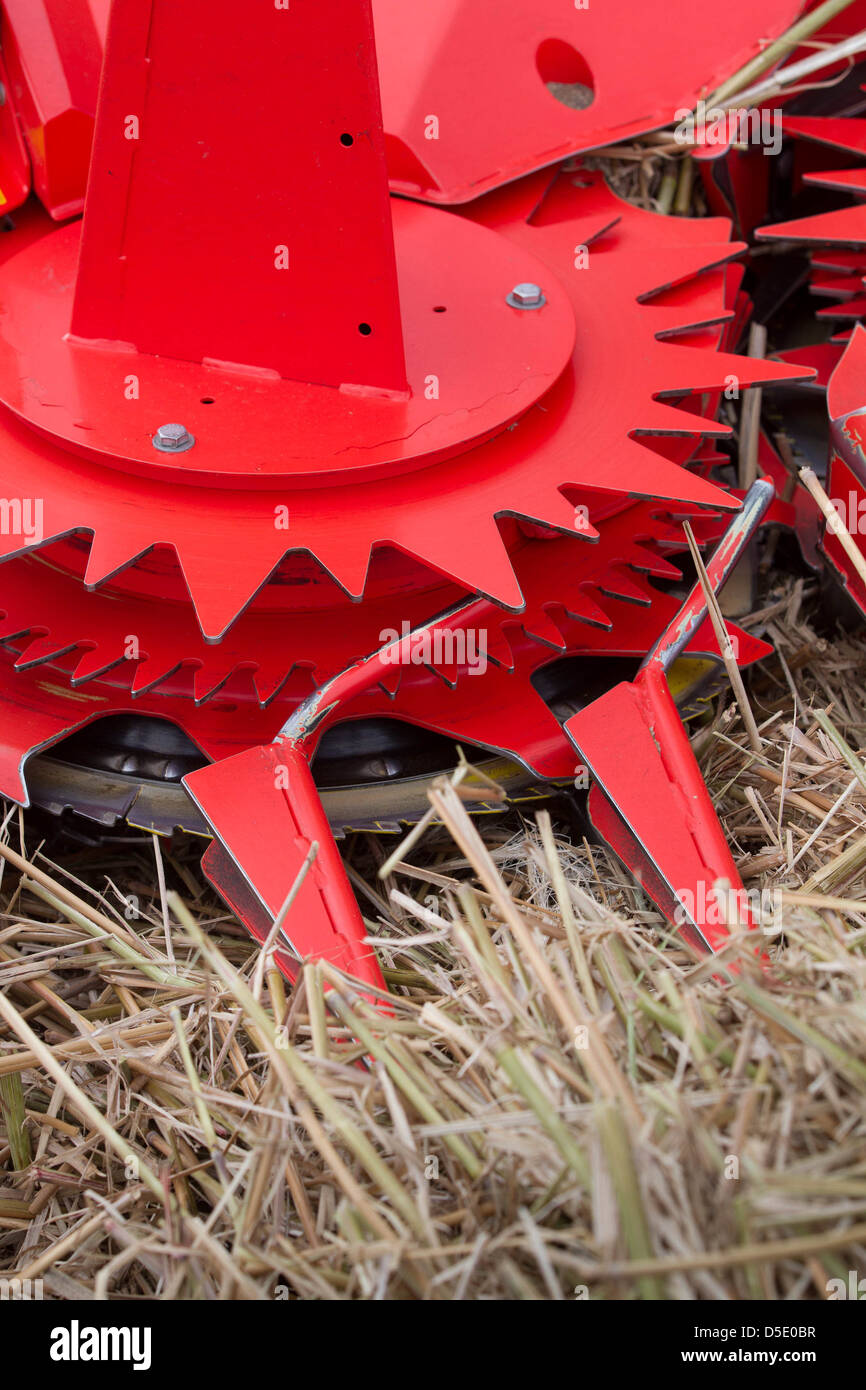 Header on a forage harvester used for harvesting Miscanthus for use as ...