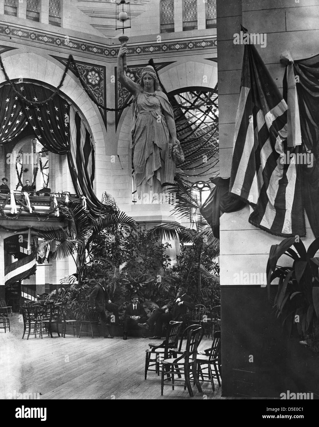 The U.S. National Museum, decorated for the Garfield Inaugural Ball in ...