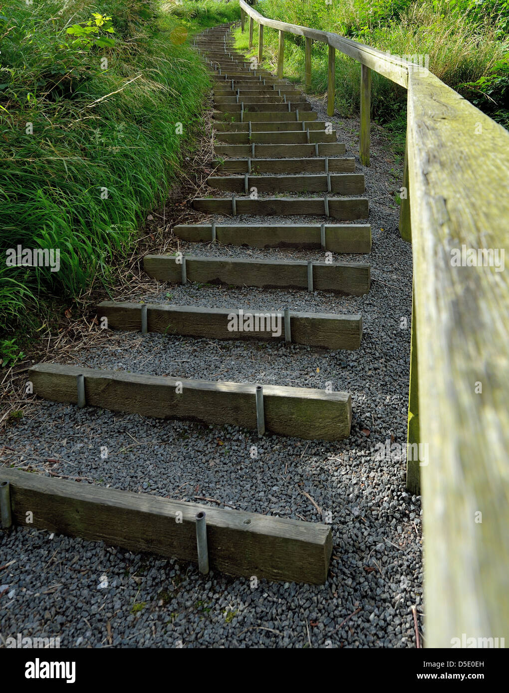 Wood stairs on mountain hi-res stock photography and images - Alamy
