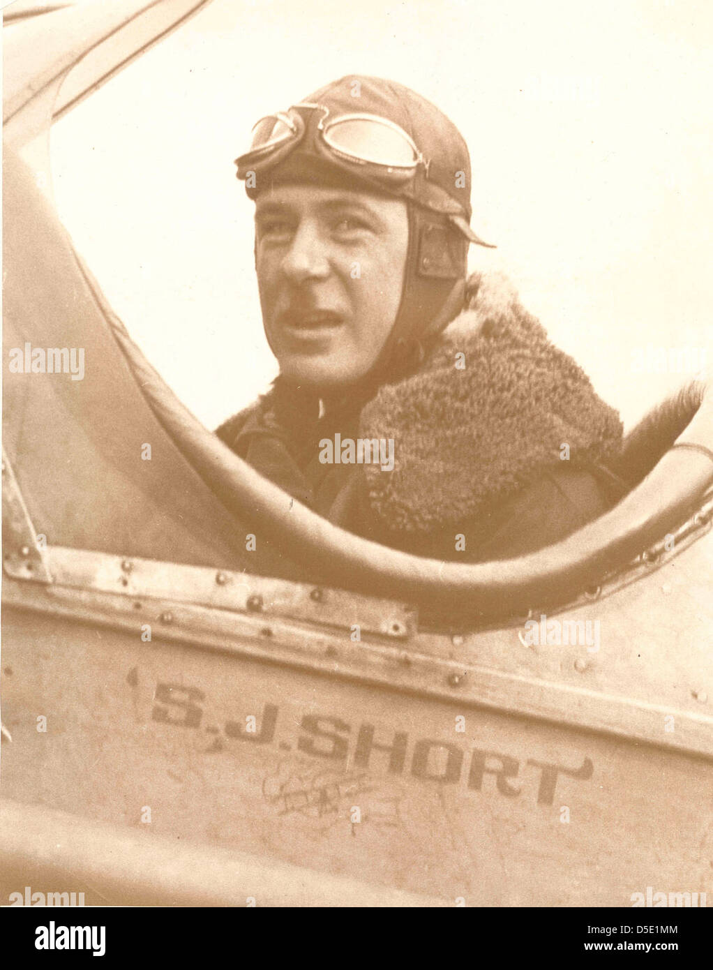 A 1921 photograph of airmail pilot Shirley J. Short, who flew a De ...