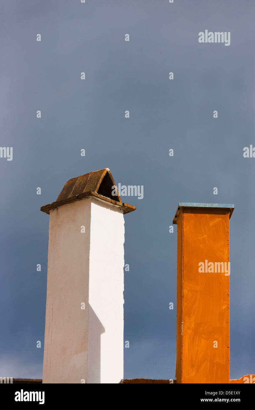 Chimney of colonial house, San Miguel de Allende, Mexico Stock Photo ...