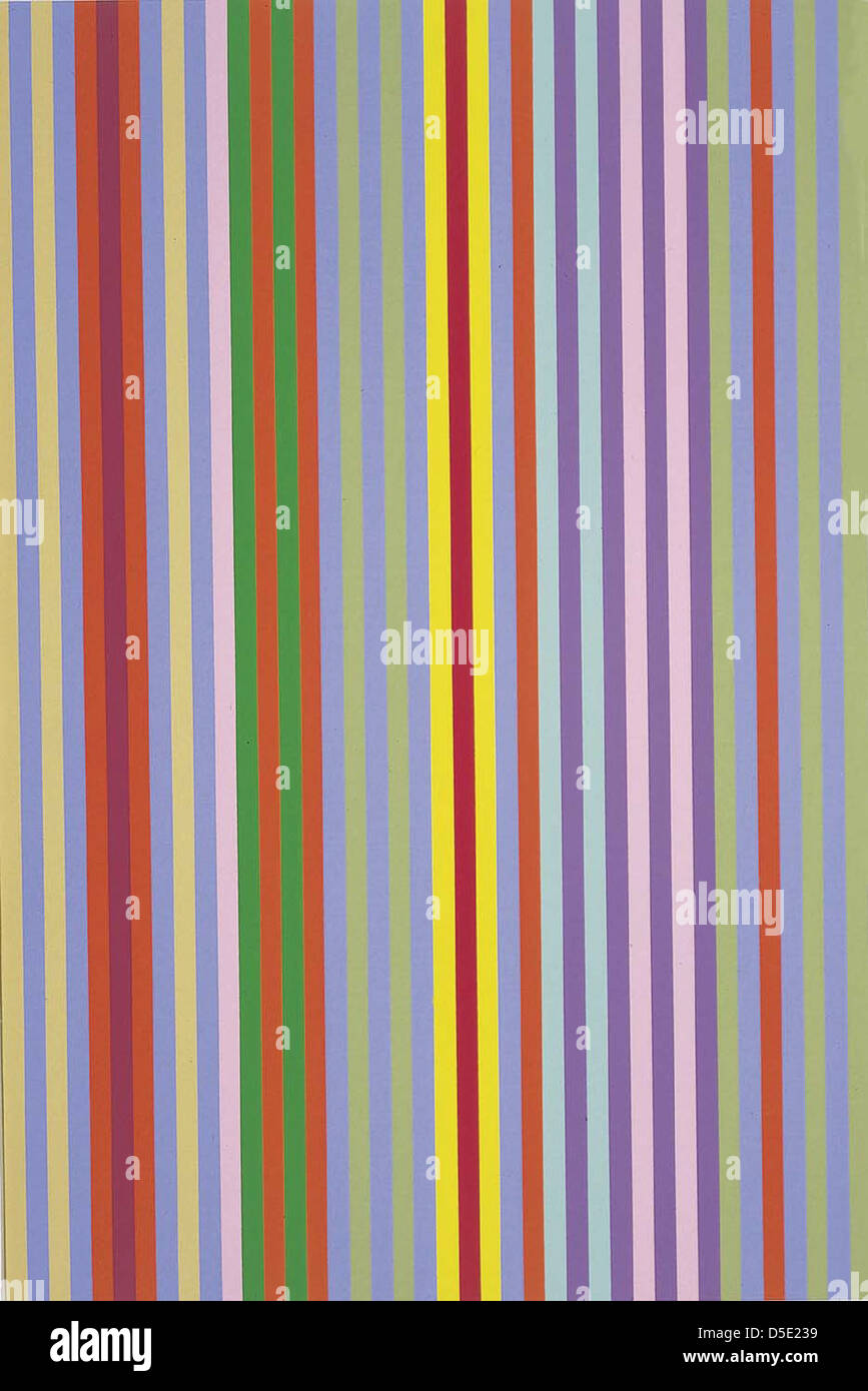 A work by Gene Davis from the 1960s, part of his Portfolio Series II ...