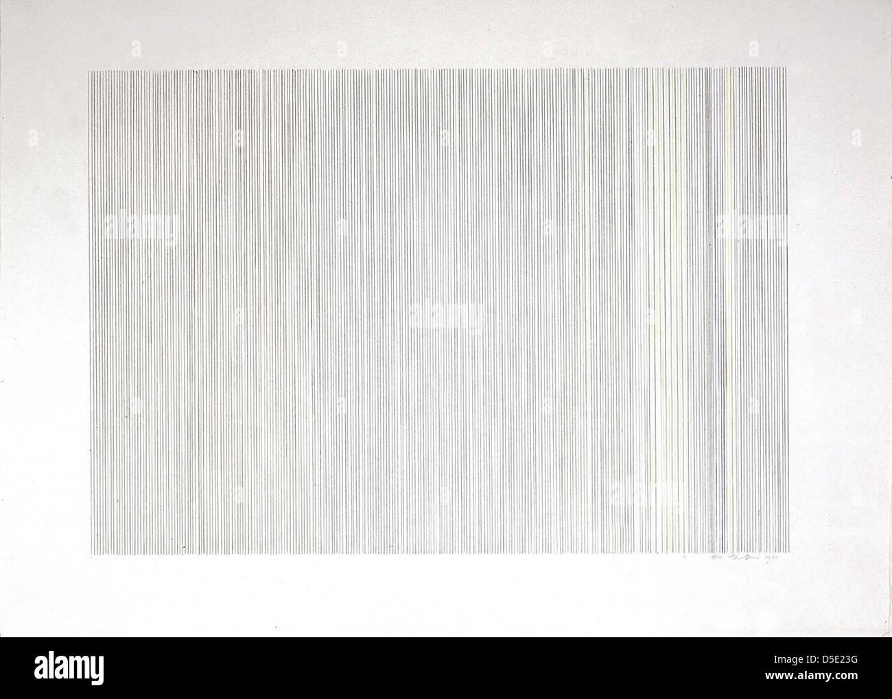 A 1970s artwork by Gene Davis titled 'Narcissus,' created using color ...