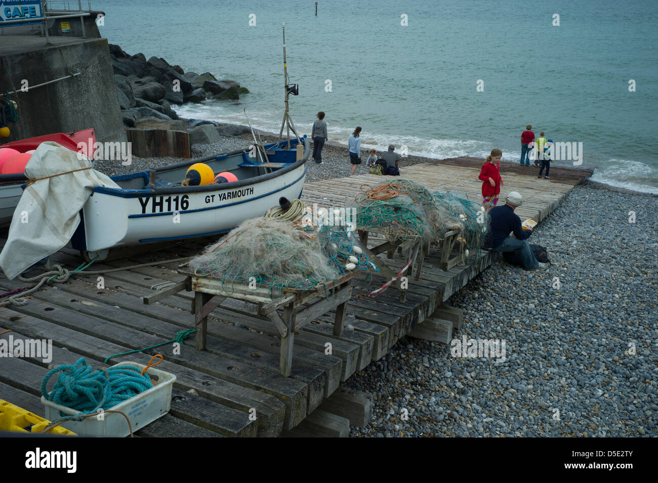 Sheringham Fishing boat, Sheringham Norfolk,England. July 2012. Wooden ...