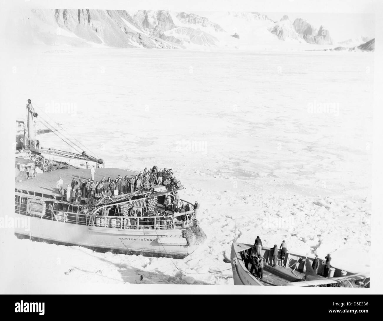 This image depicts the USS Burton Island (AG-88) and USS Edisto (AG-89 ...