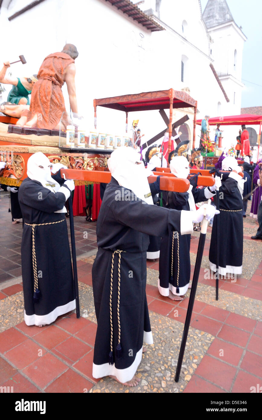 Catholic procession during the Holy Week in Tunja, Boyacá, Colombia ...