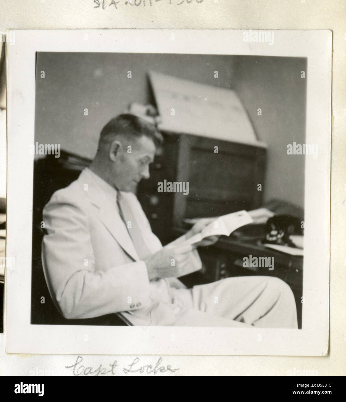 A photograph of Captain Locke at the Smithsonian Institution, captured ...