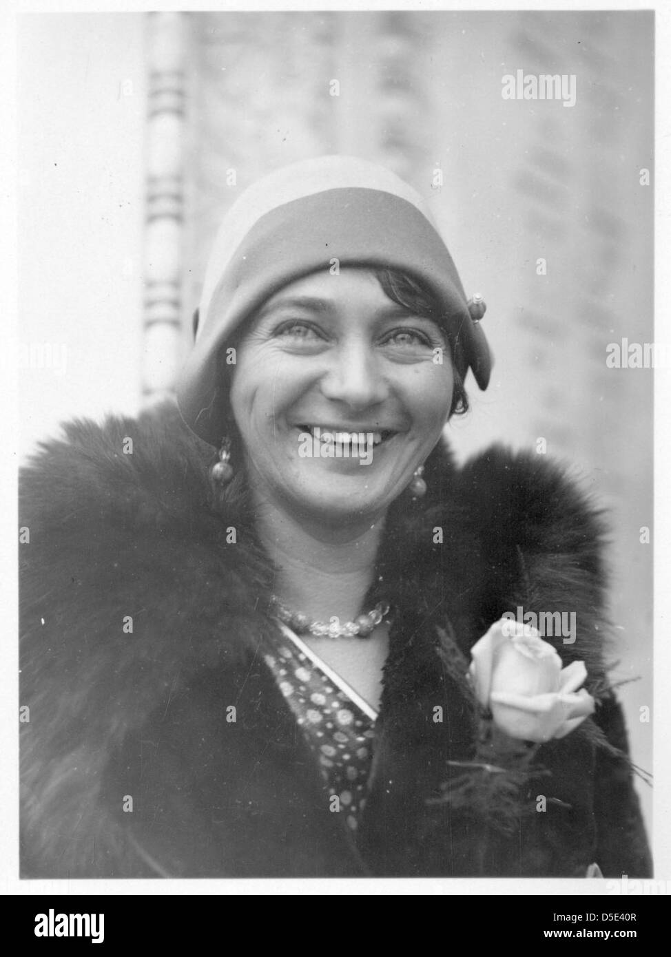 An unidentified woman from the 1920s is captured in this photograph ...