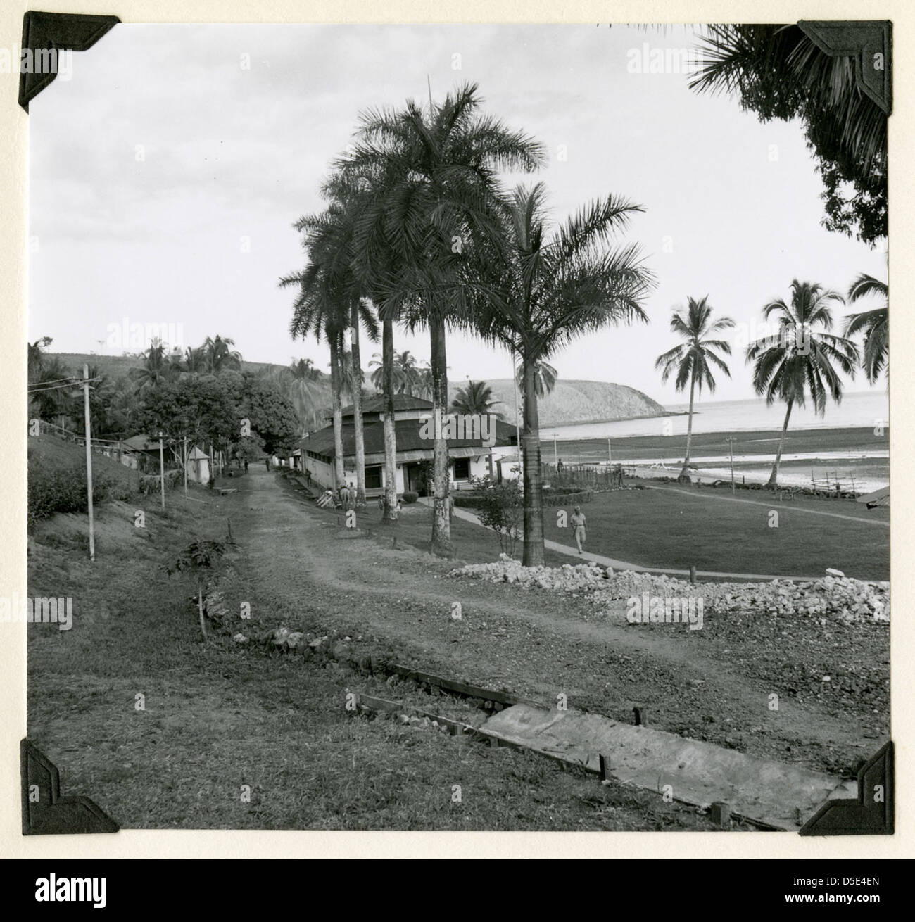 A historical photo of the guard house and cell block at La Central on ...