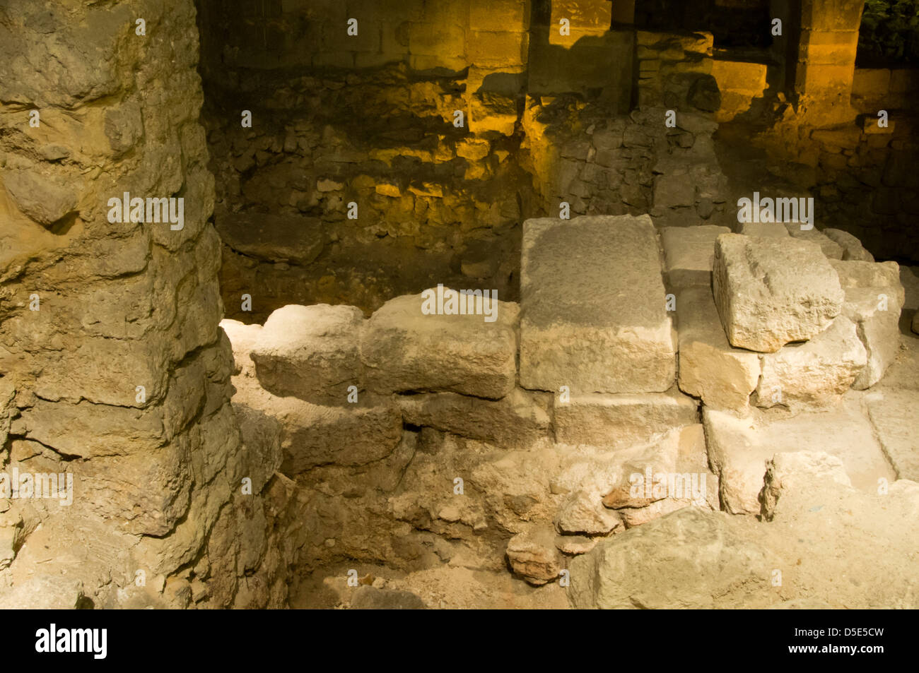 Gallo-Roman ruins in the Archaeological Crypt Paris Notre-Dame, Paris ...