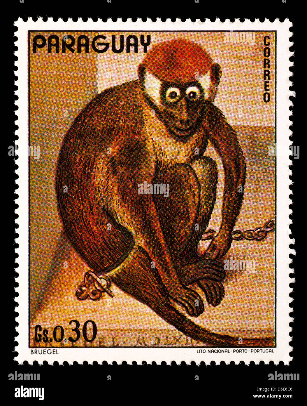 Postage stamp from Paraguay depicting a Brueghel the Elder painting of ...