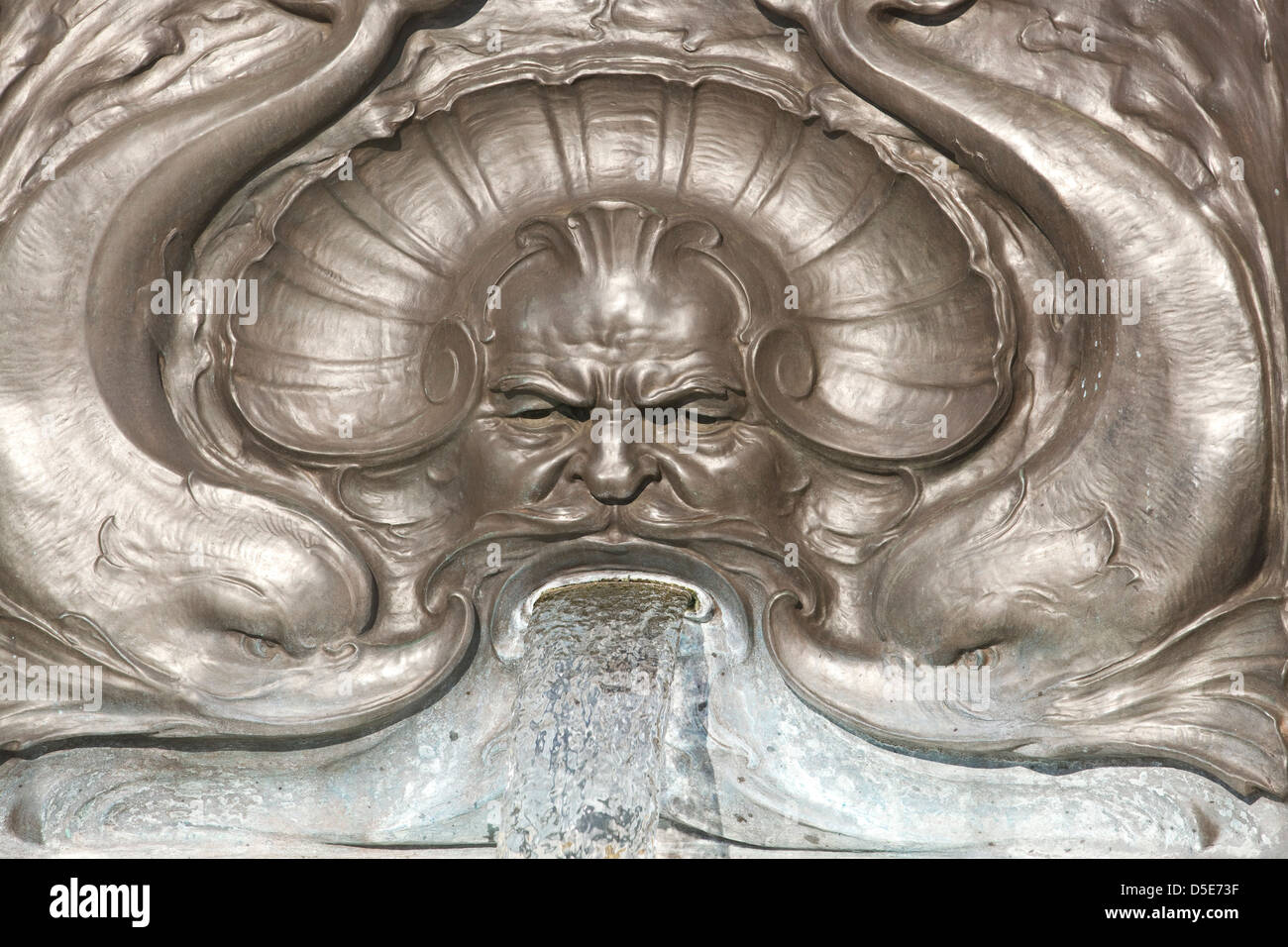 Roman god of freshwater Bronze fountain Sea Nymph Neptune Victoria ...
