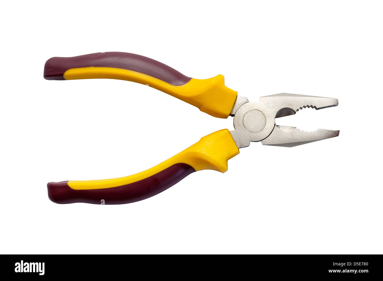 pliers yellow tool isolated on a white background Stock Photo - Alamy