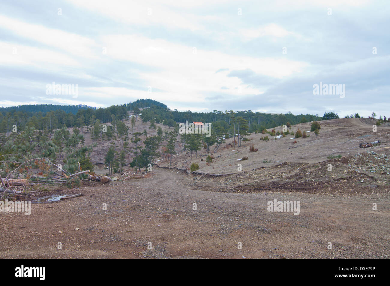 Ground road to Uvaz monastery through montains Stock Photo - Alamy