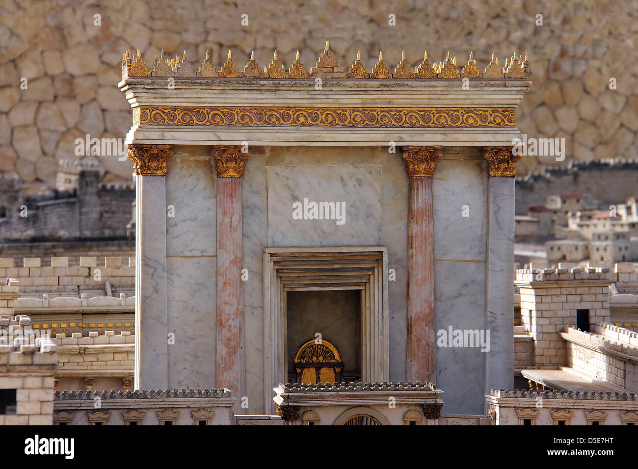 Second Temple. Model of the ancient Jerusalem. Israel Museum Stock ...