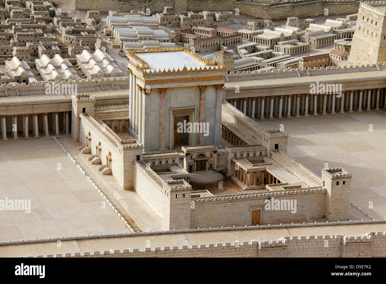 Second Temple. Model of the ancient Jerusalem. Israel Museum Stock ...