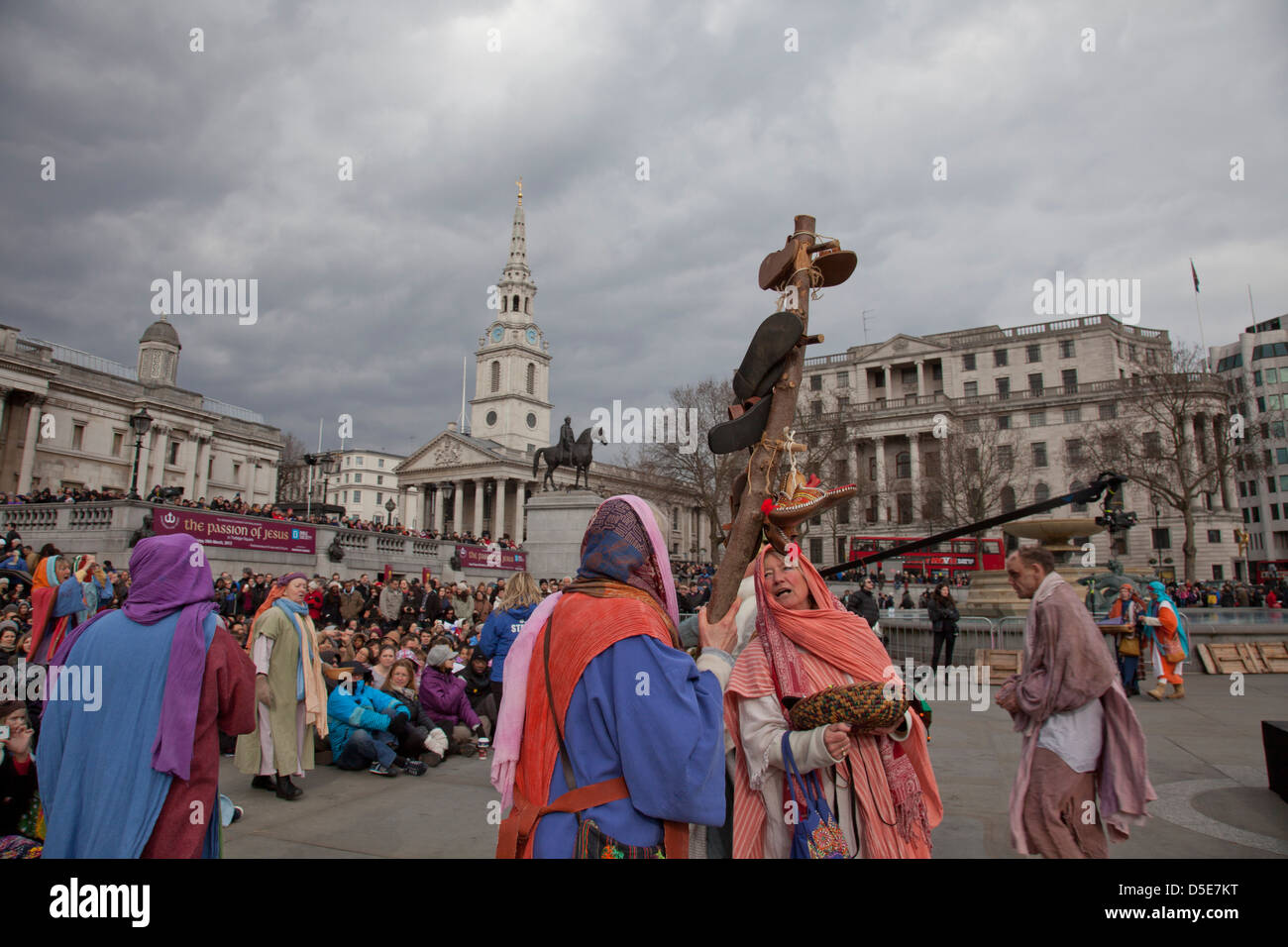 The Passion of Jesus in Trafalgar Square, London, UK on Easter Good ...