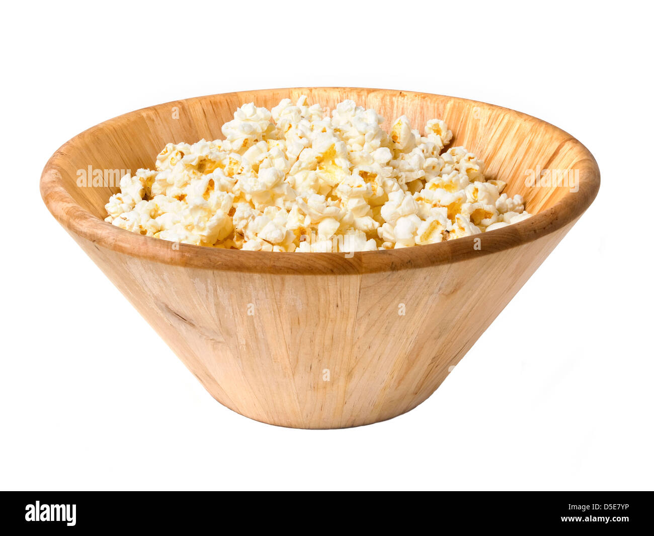 Container of popcorn on white background Stock Photo - Alamy