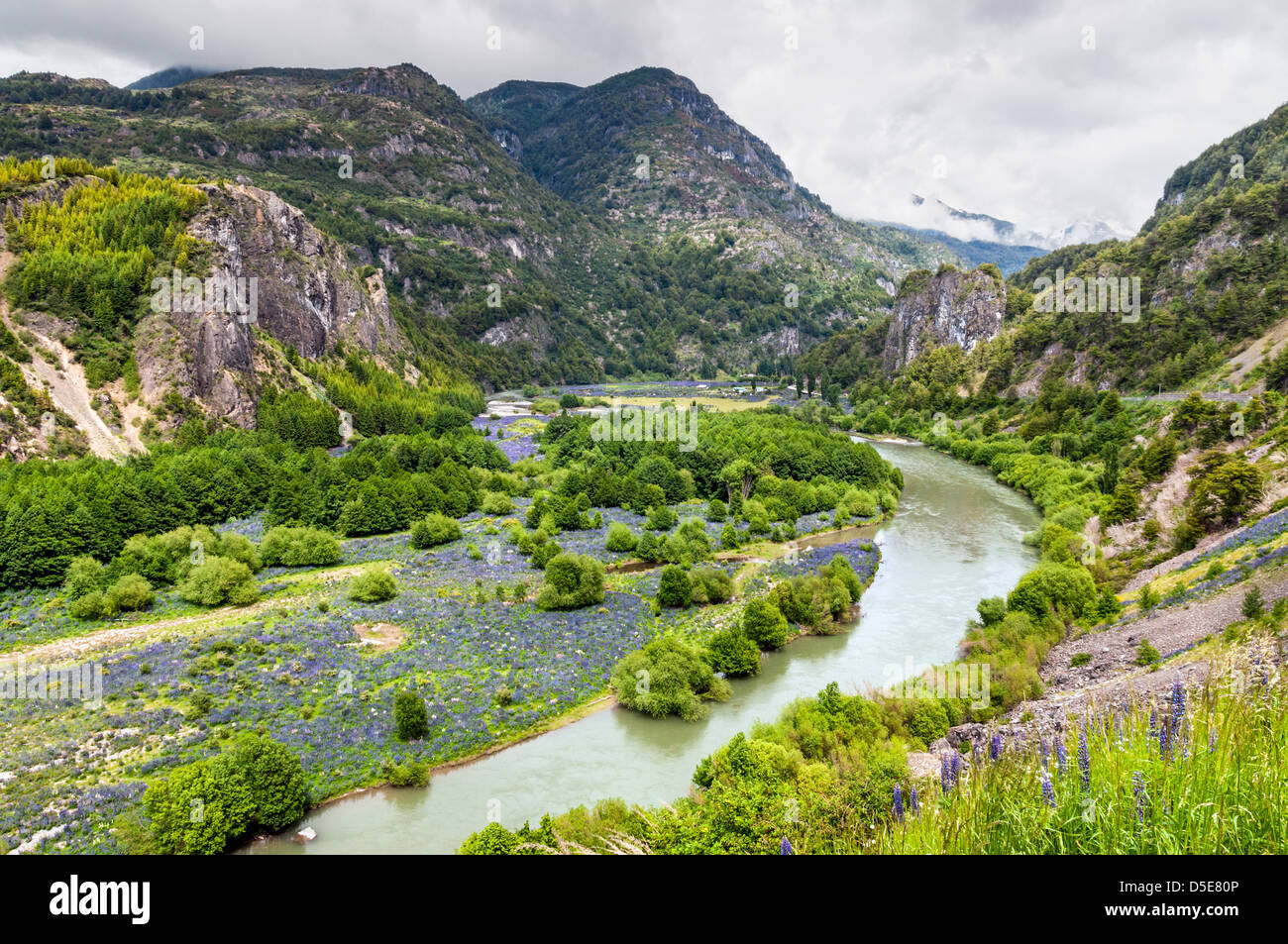 Simpson River Valley, Simpson River National Park, near Puerto Aisen ...