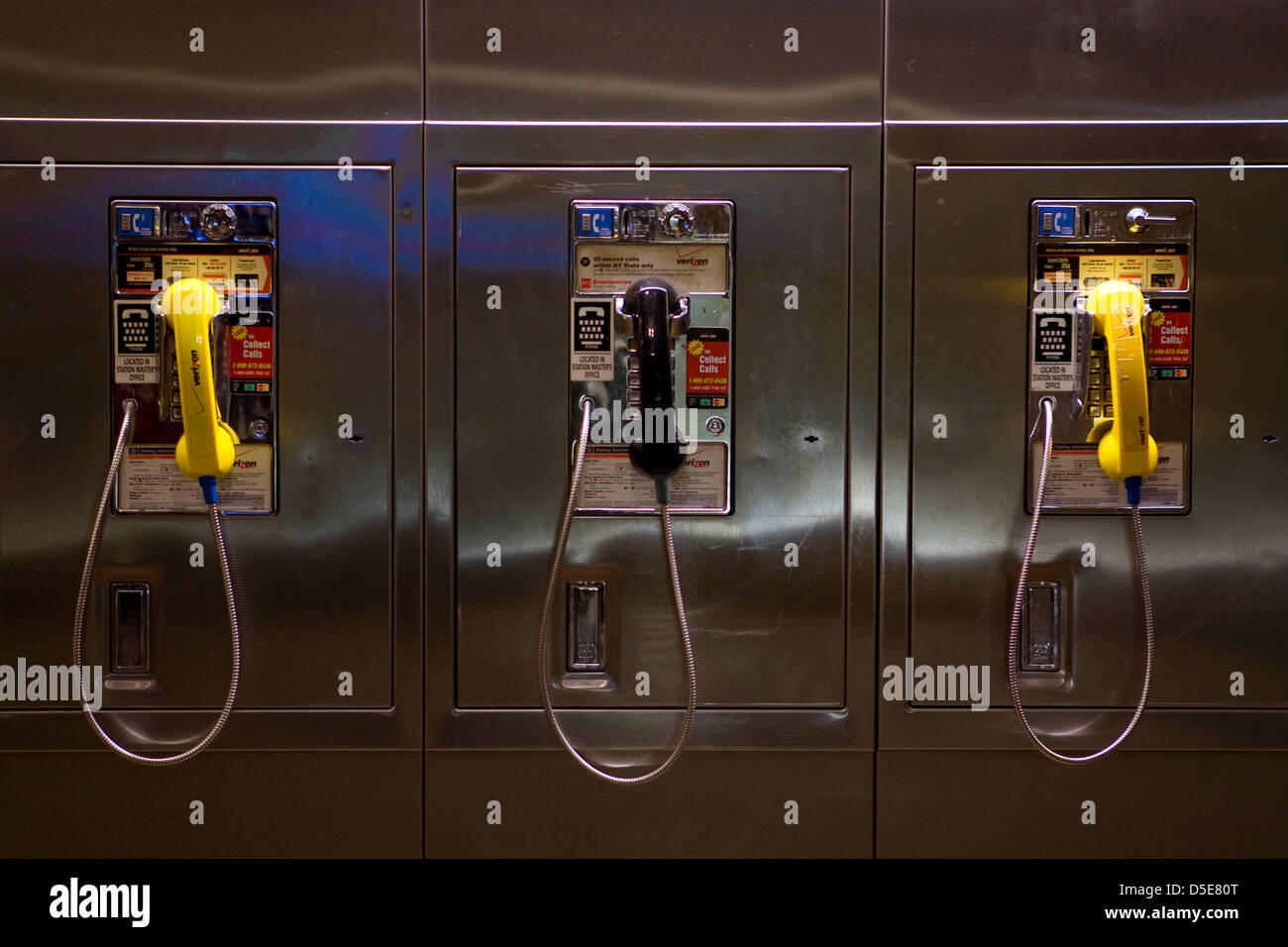 Public Telephones in New York Stock Photo - Alamy