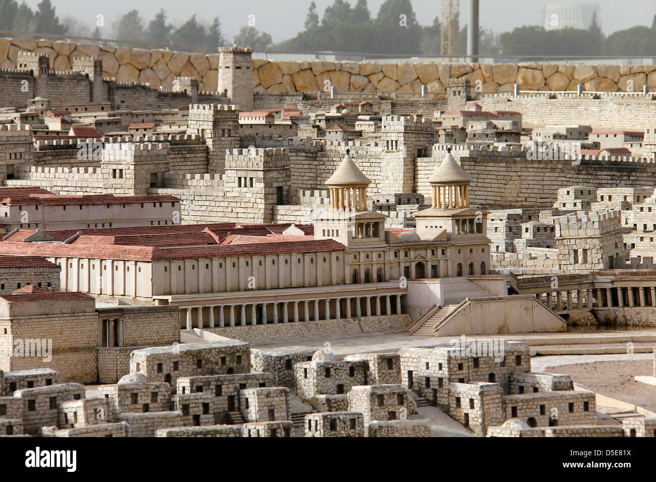 Model of ancient Jerusalem. Upper Town. Hasmonean Palace. Model of the ...