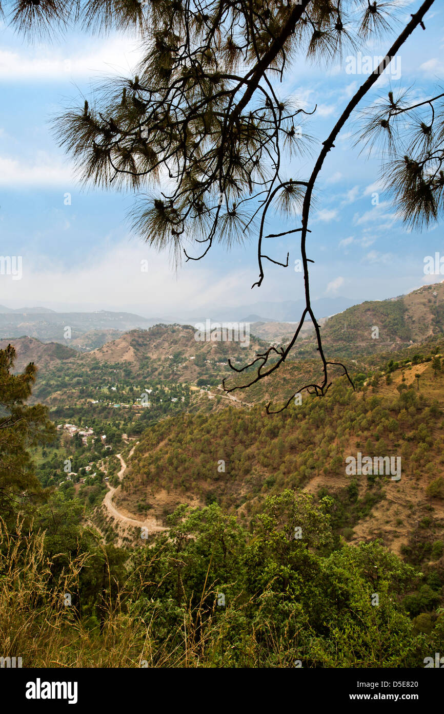 High angle view of mountains, Shimla, Himachal Pradesh, India Stock ...