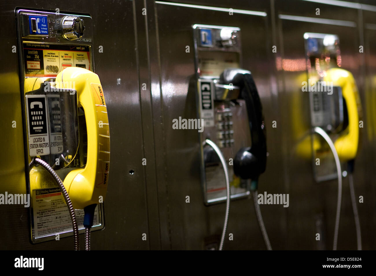 Public Telephones in New York Stock Photo - Alamy