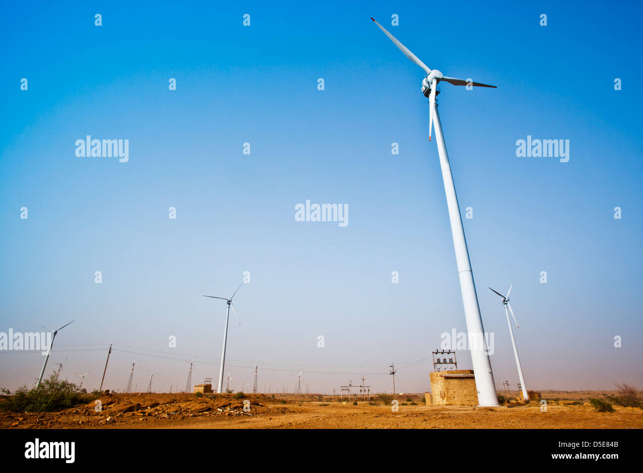 Wind turbines at wind farm, Jaisalmer, Rajasthan, India Stock Photo - Alamy