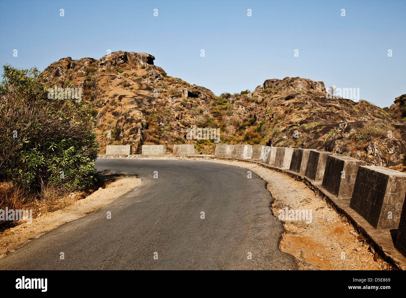 Road passing through a mountain range, Guru Shikhar, Arbuda Mountains ...