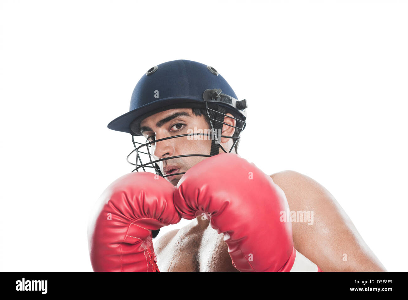 Portrait of a male boxer practicing boxing Stock Photo - Alamy