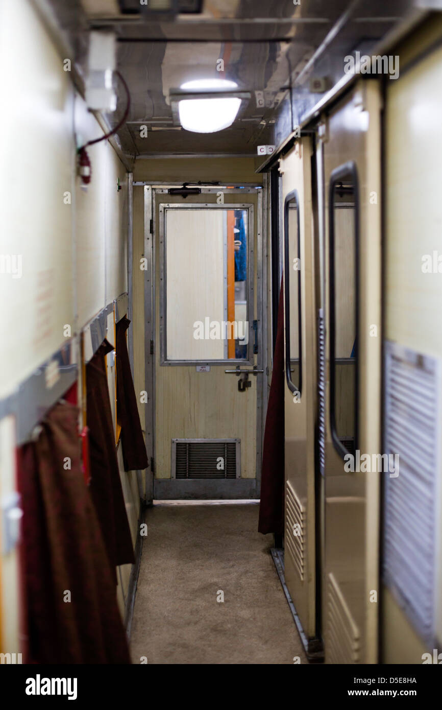 Interiors of a train corridor Stock Photo - Alamy