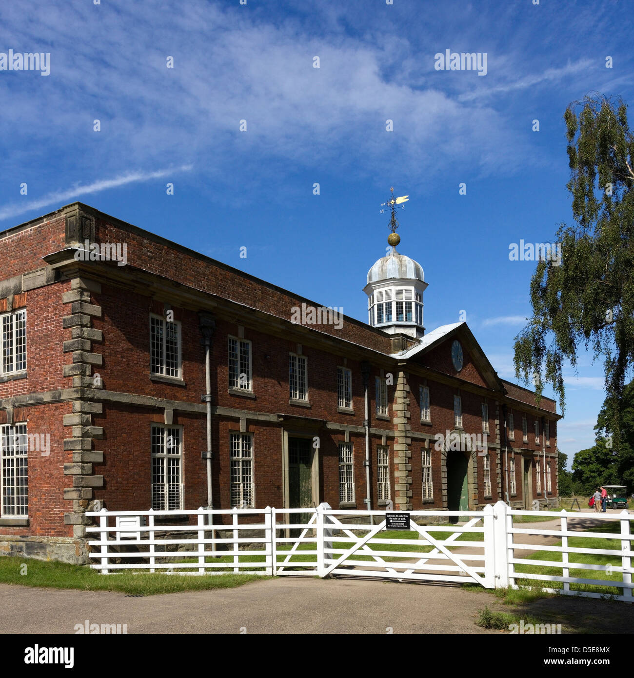 South elevation of early 18th century stable block and riding school ...