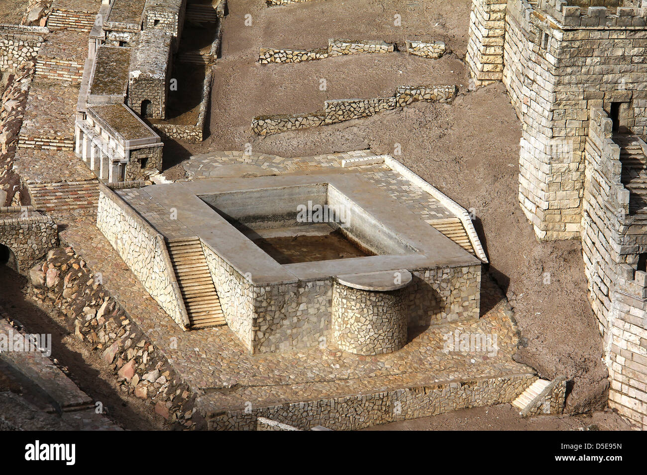 Model of the ancient Jerusalem. Silwan pool Stock Photo - Alamy