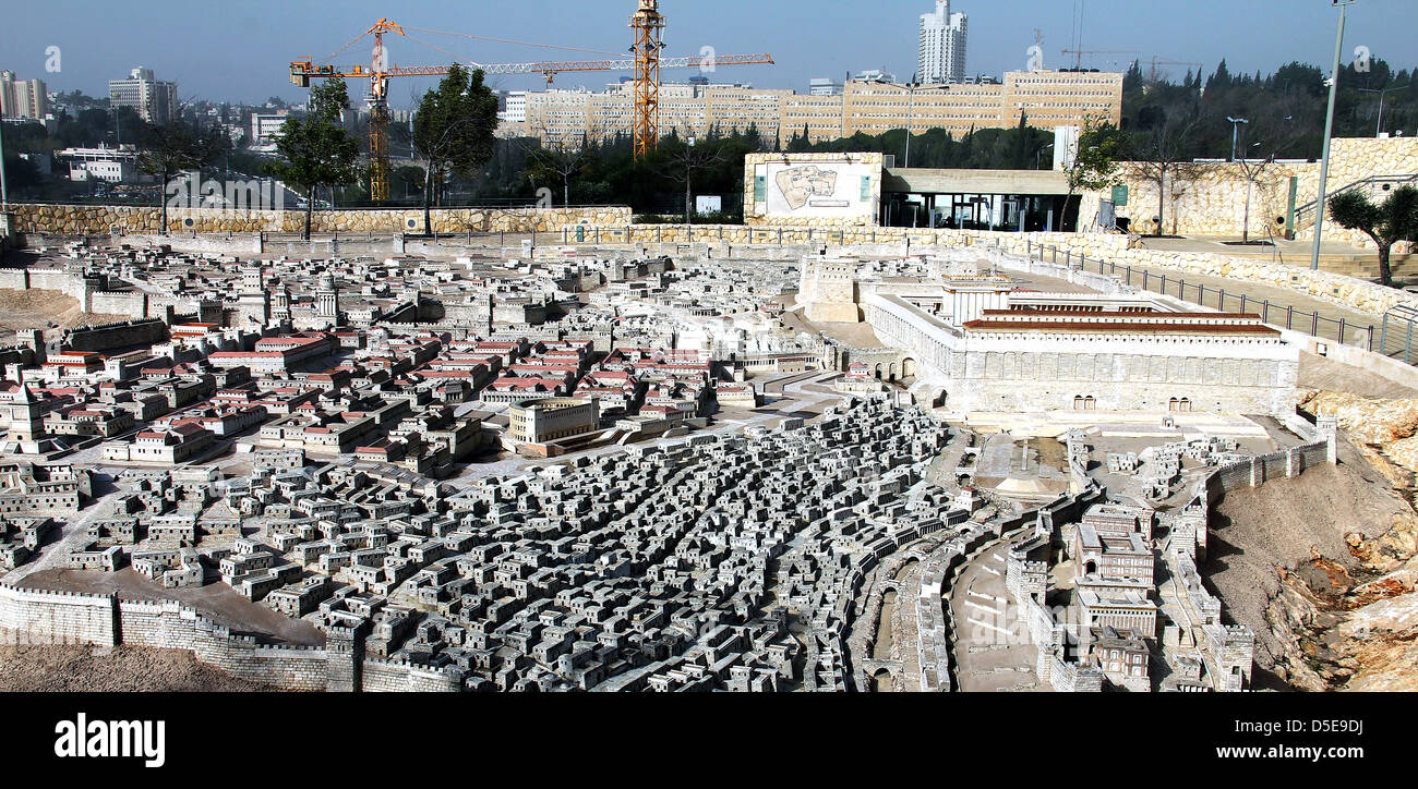 Model of the ancient Jerusalem. Israel Museum Stock Photo - Alamy