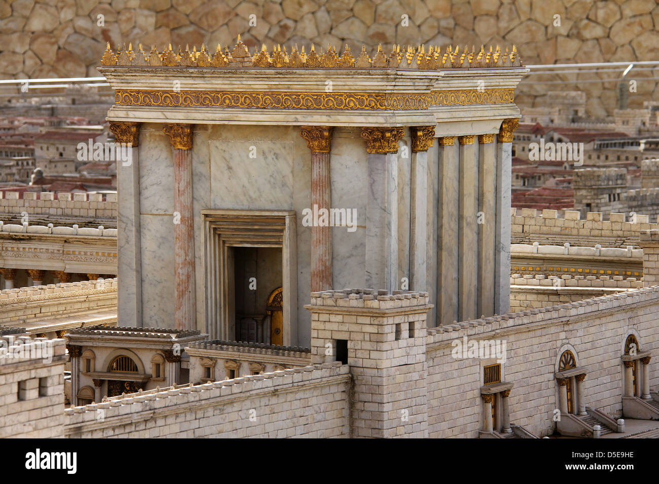 Second Temple. Model of the ancient Jerusalem. Israel Museum Stock ...