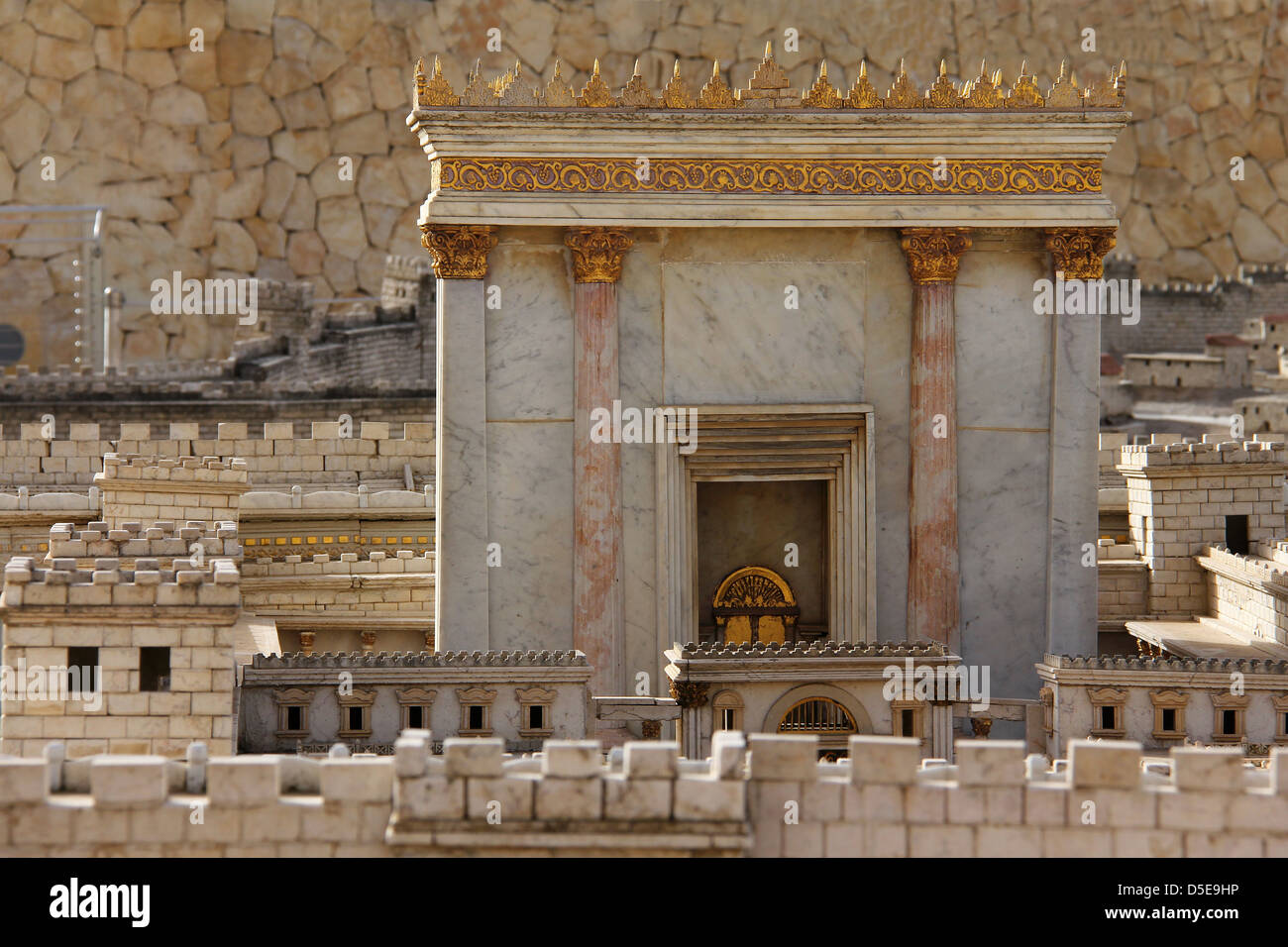 Second Temple. Model of the ancient Jerusalem. Israel Museum Stock ...