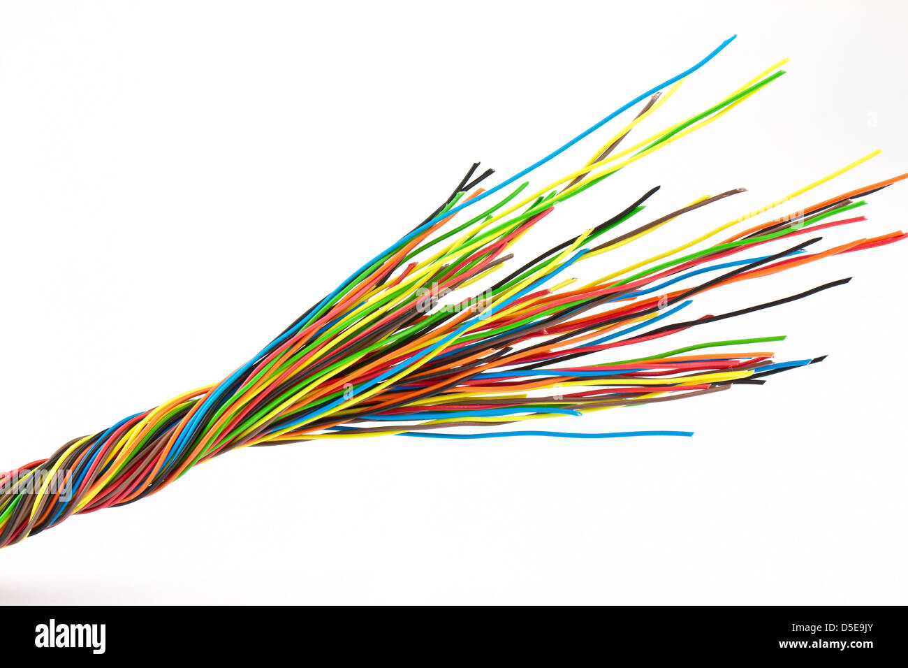Color wire isolated on white bakcground Stock Photo - Alamy