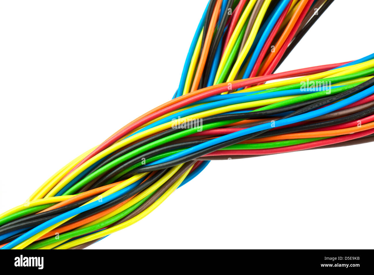 Color wire isolated on white background Stock Photo - Alamy