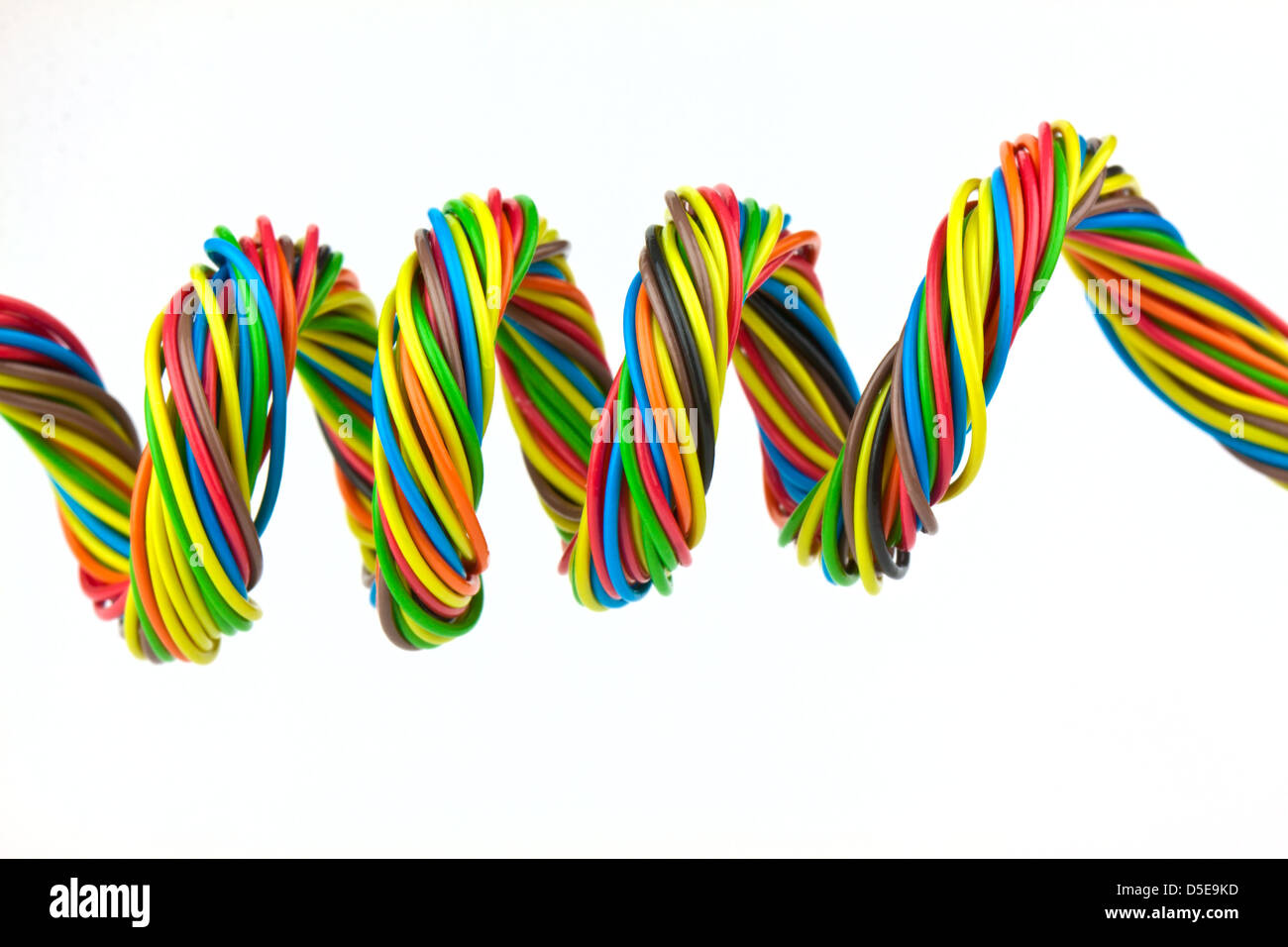 Color wire isolated on white background Stock Photo - Alamy