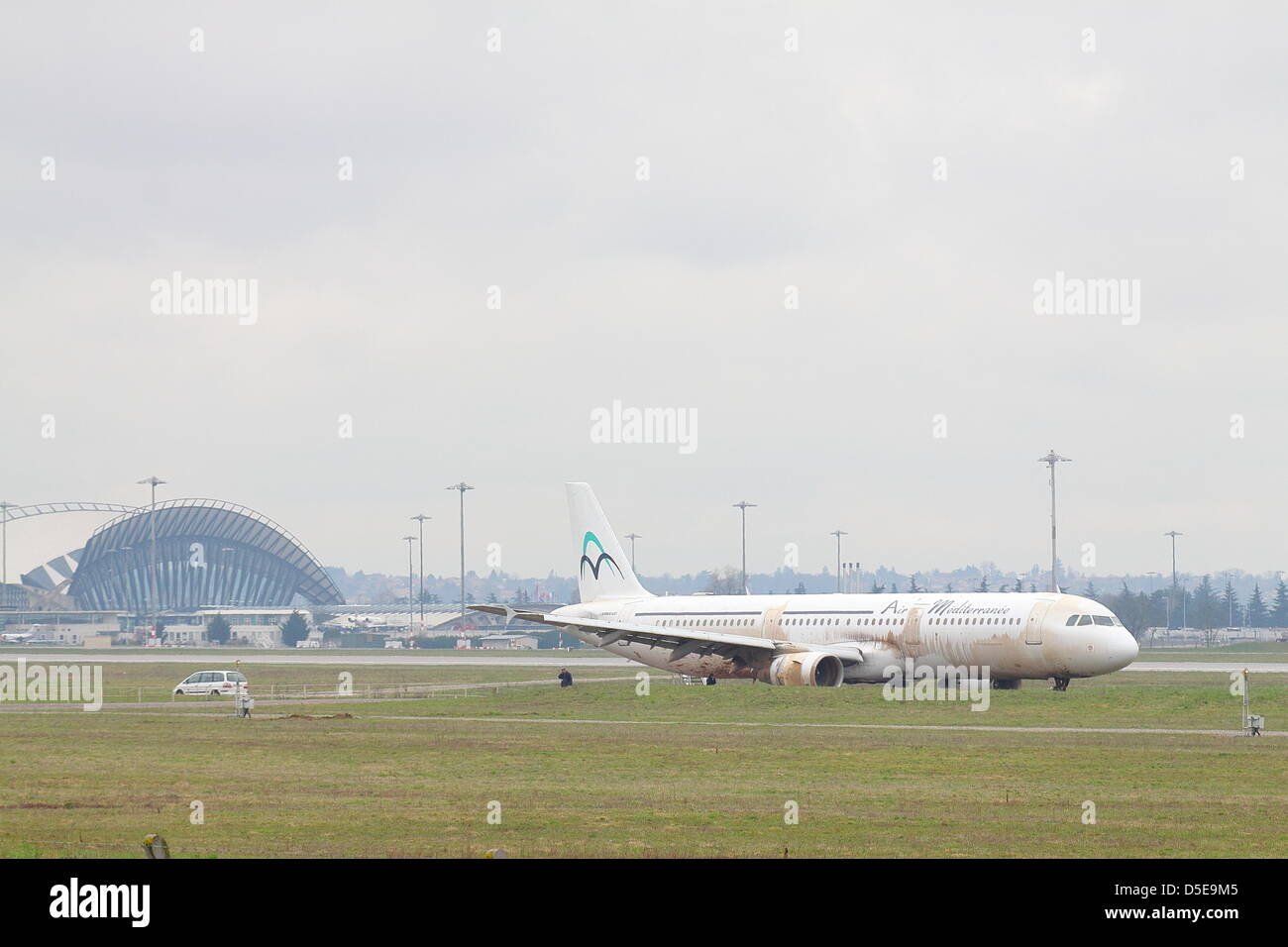 Air Mediterranee Airbus A 321 made runway excursion at Lyon Saint ...