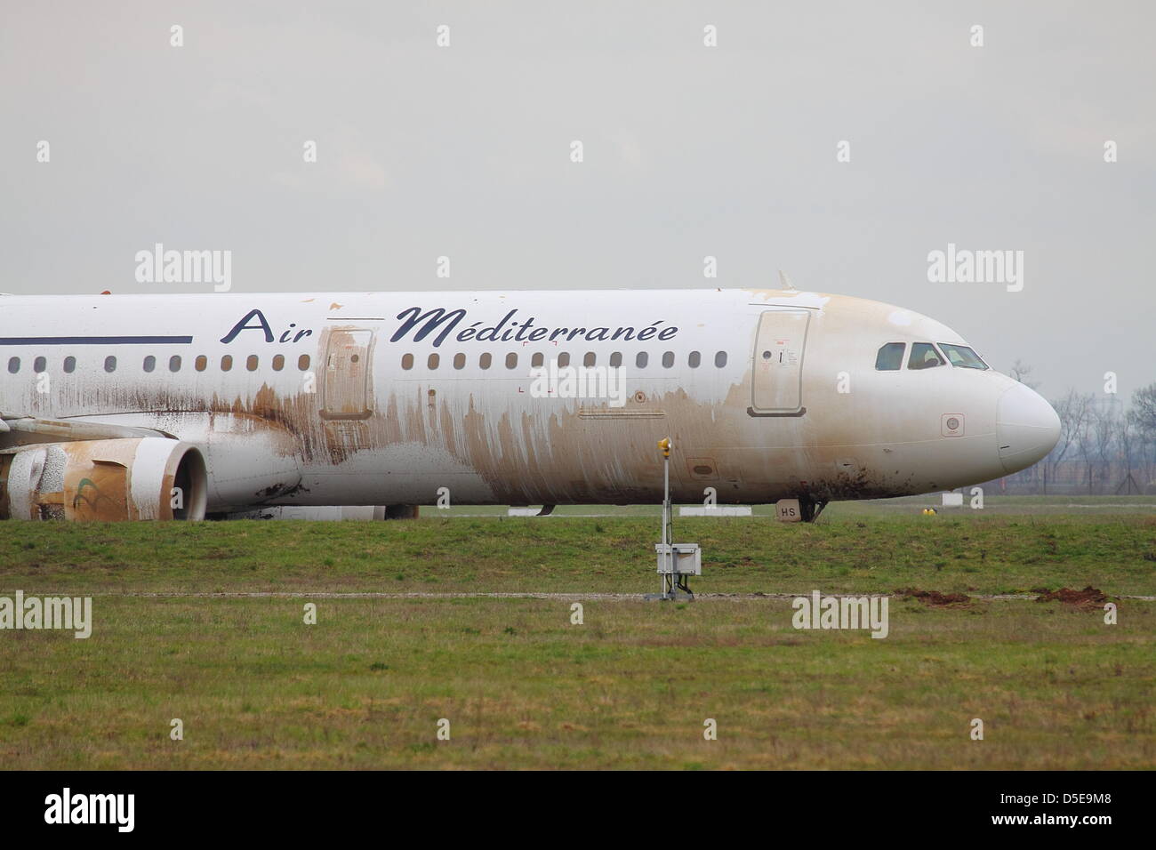 Air Mediterranee Airbus A 321 made runway excursion at Lyon Saint ...
