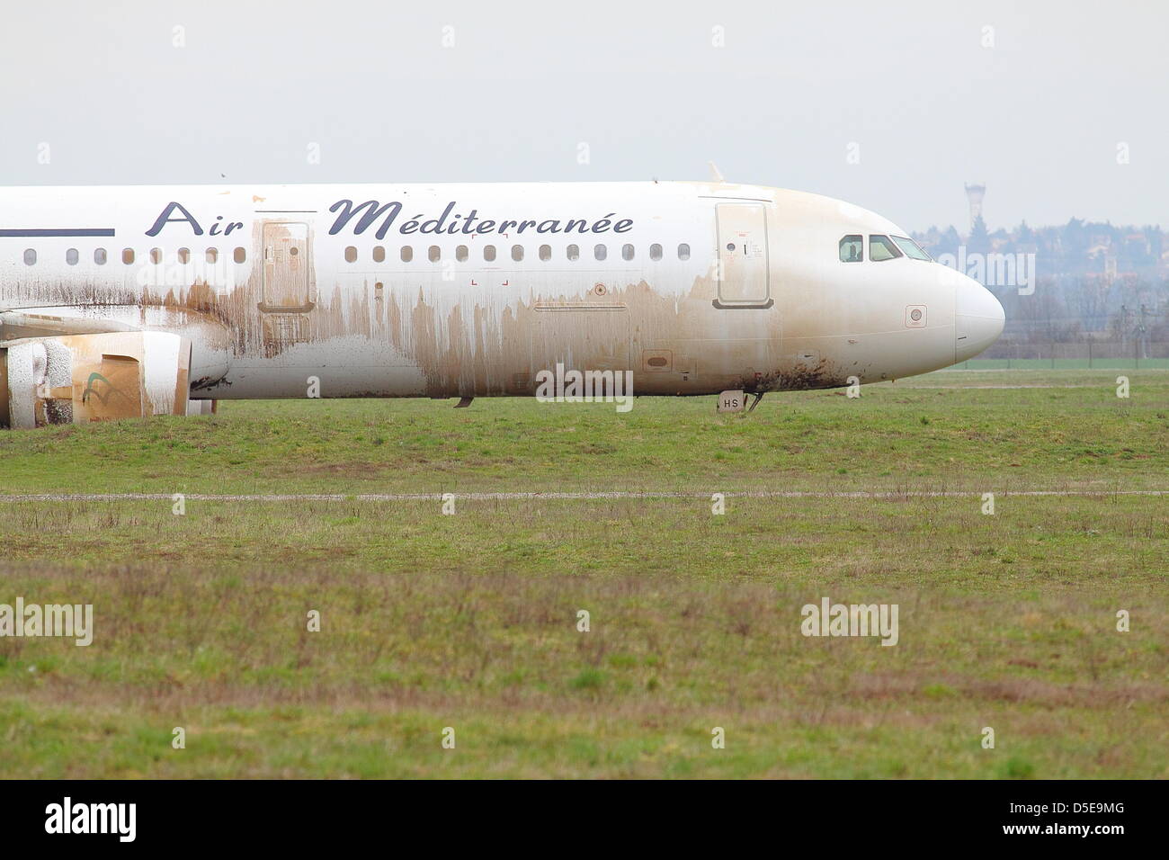 Air Mediterranee Airbus A 321 made runway excursion at Lyon Saint ...