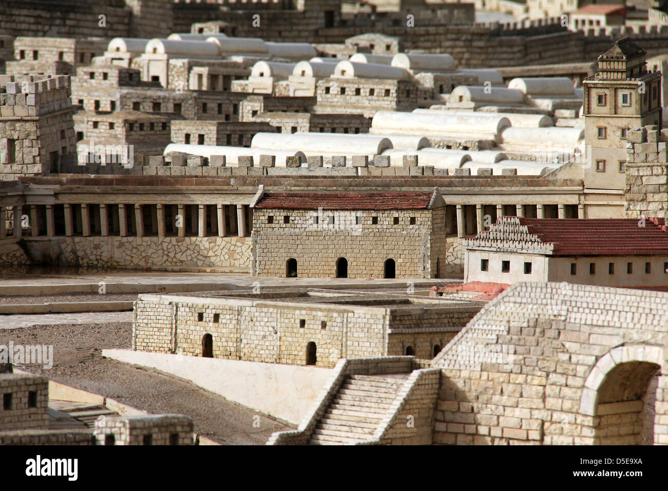 Model of the ancient Jerusalem. City Archives and the stairs Robinson ...