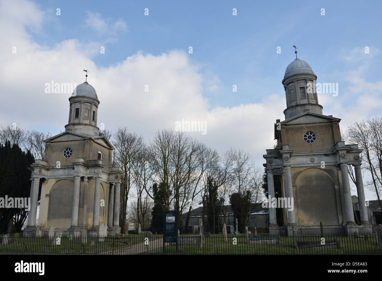 Mistley Church Towers maintained by English Heritage Stock Photo - Alamy